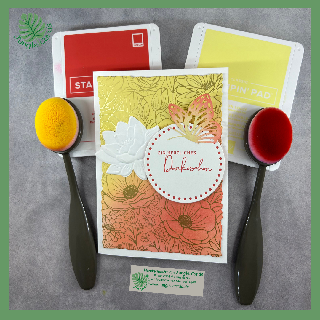 Danke - Blumen mit Goldfolie-Akzente - Jungle Cards